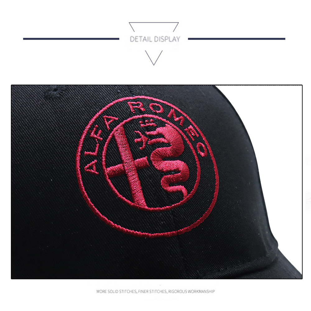 Alfa Romeo Baseball Cap - Black Color Exclusive - Cap Castle